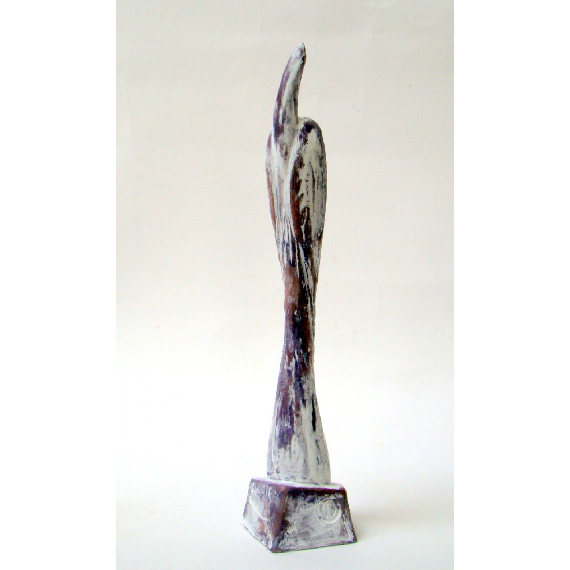 Cant de pasare I, sculptura in lut ars, artist: Petru Leahu, sculptura ...